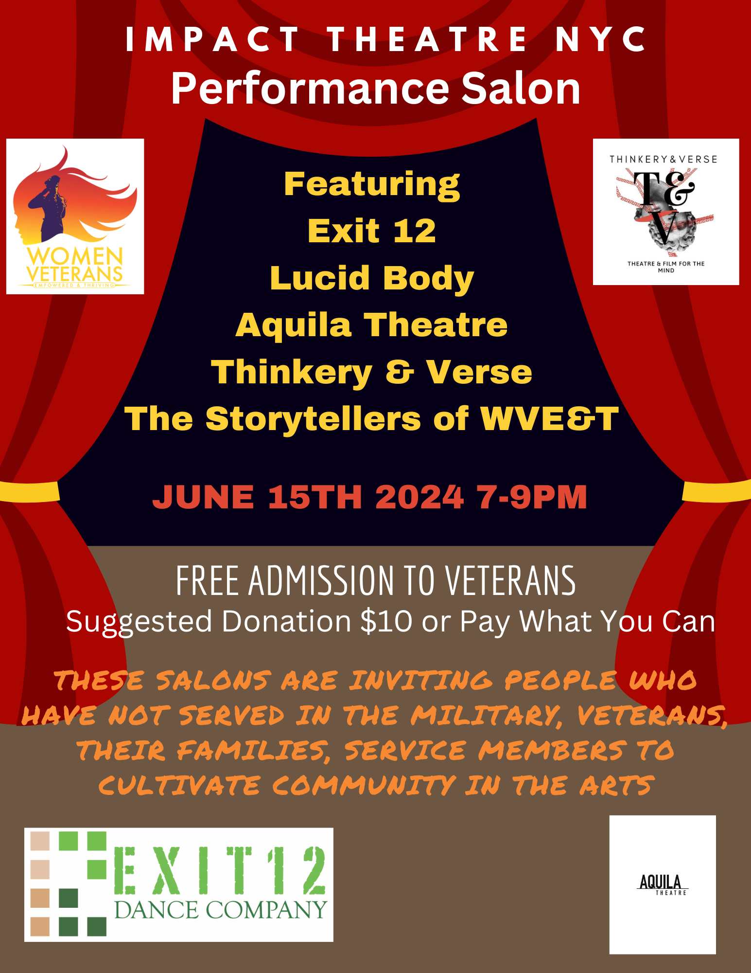 Performance Salon: Military Community Connected - Lucid Body | Acting ...